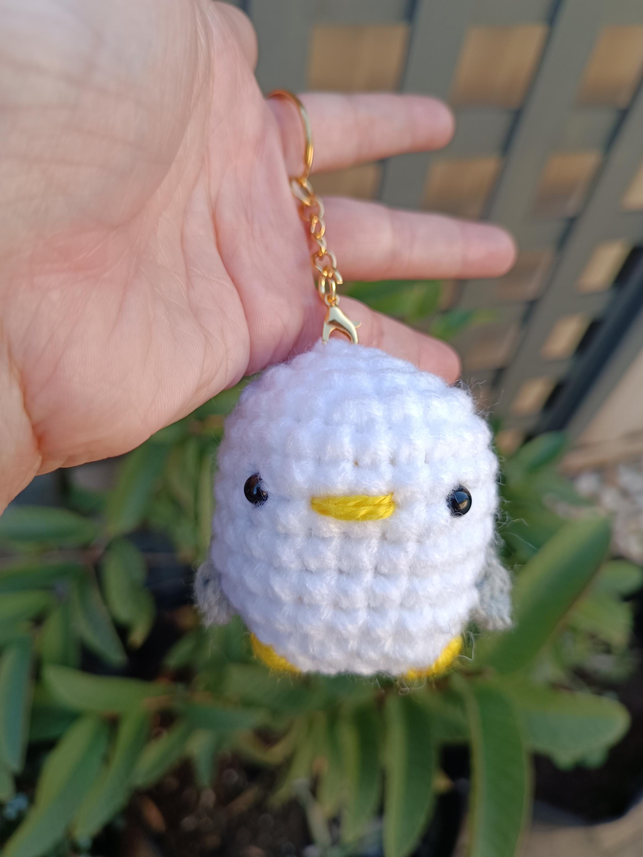 Crochet Bird Keychain Plush Amigurumi Handmade Gift Animal Cute Owl ...