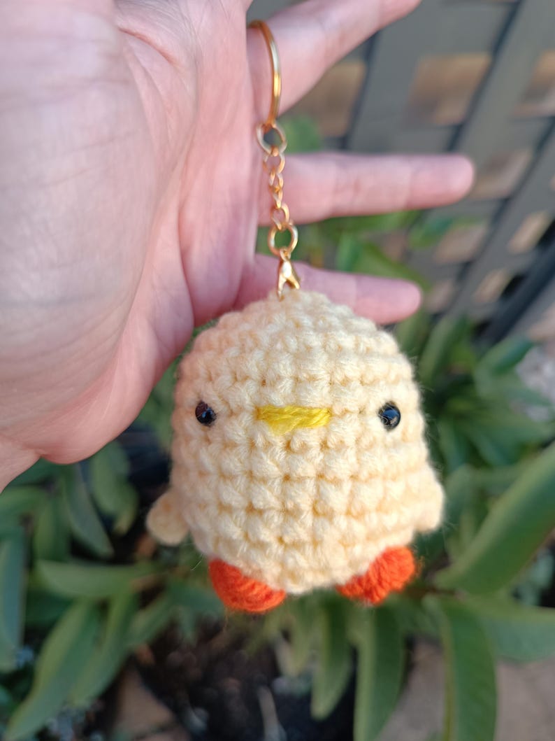 Crochet Bird Keychain Plush Amigurumi Handmade Gift Animal Cute Owl ...