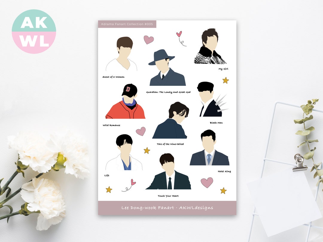 Lee Dong-wook Sticker Sheet Lee Dongwook Fanart Stickers Lee Dong Wook ...