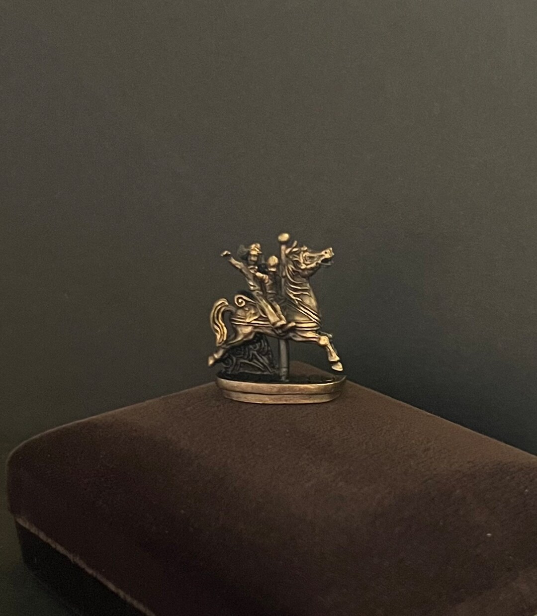 Vintage Goebel Olszewski Bronze Miniature "carousel Ride" – 1.5” Tall ...
