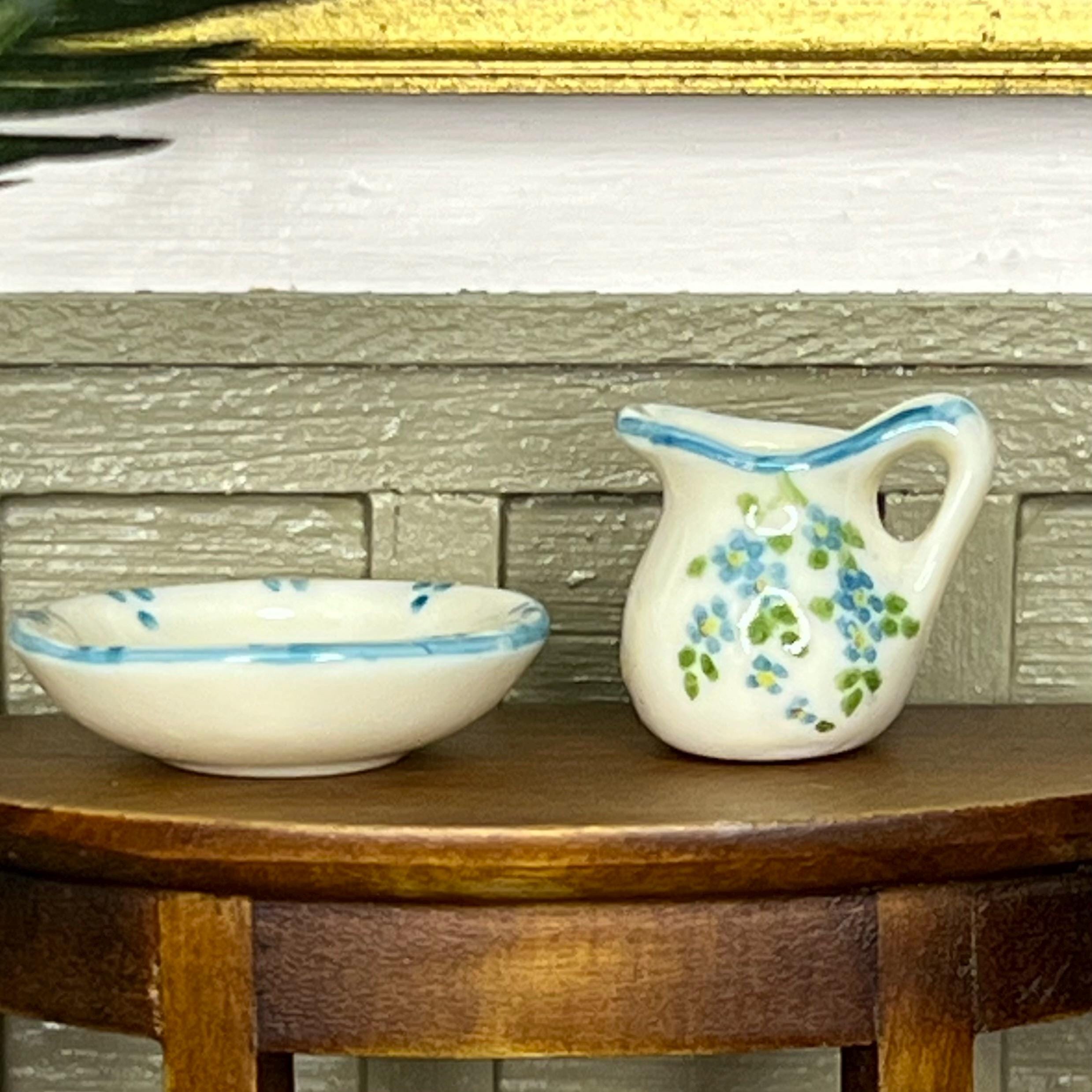 Vintage 1989 Jean Ward Pitcher and Basin - 1:12 Scale Dollhouse ...