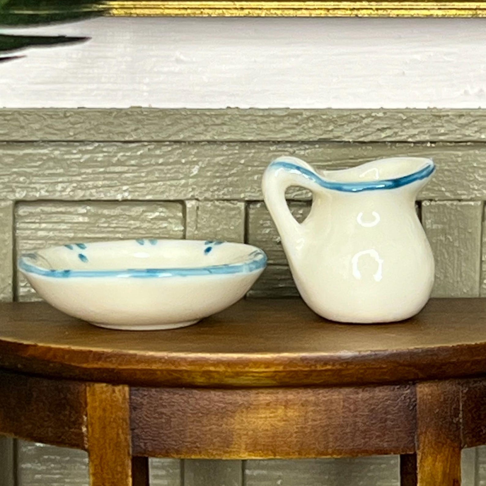 Vintage 1989 Jean Ward Pitcher and Basin - 1:12 Scale Dollhouse ...