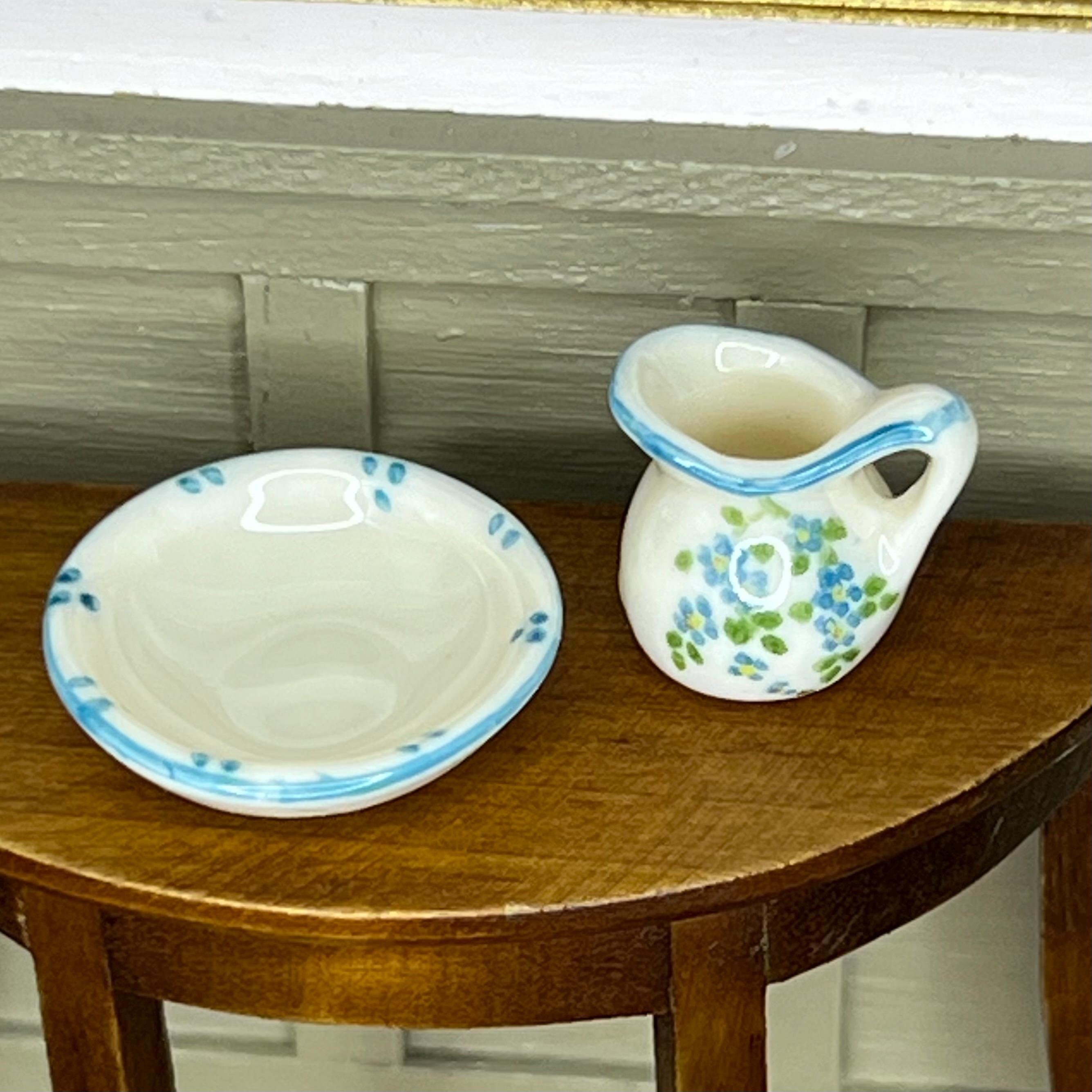 Vintage 1989 Jean Ward Pitcher and Basin - 1:12 Scale Dollhouse ...