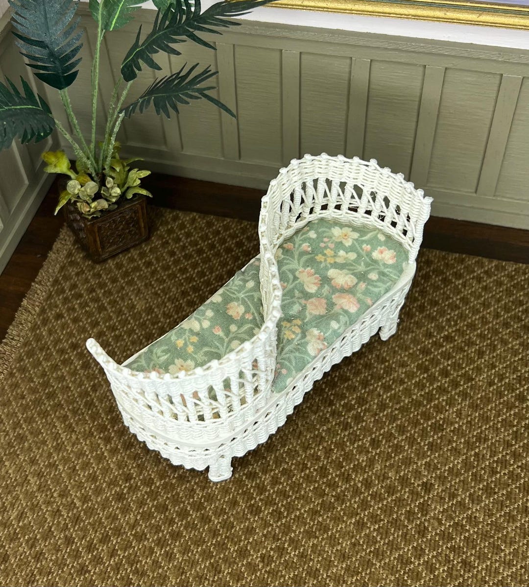 Vintage Handmade Wicker Tête-à-tête by Cleo - Dollhouse Miniature 1:12 ...
