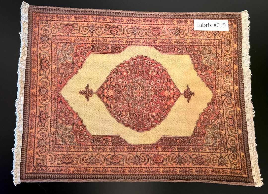 Keshishian Miniature Carpet #015 “tabriz” - 9.5”(L) X 7.25”(W ...
