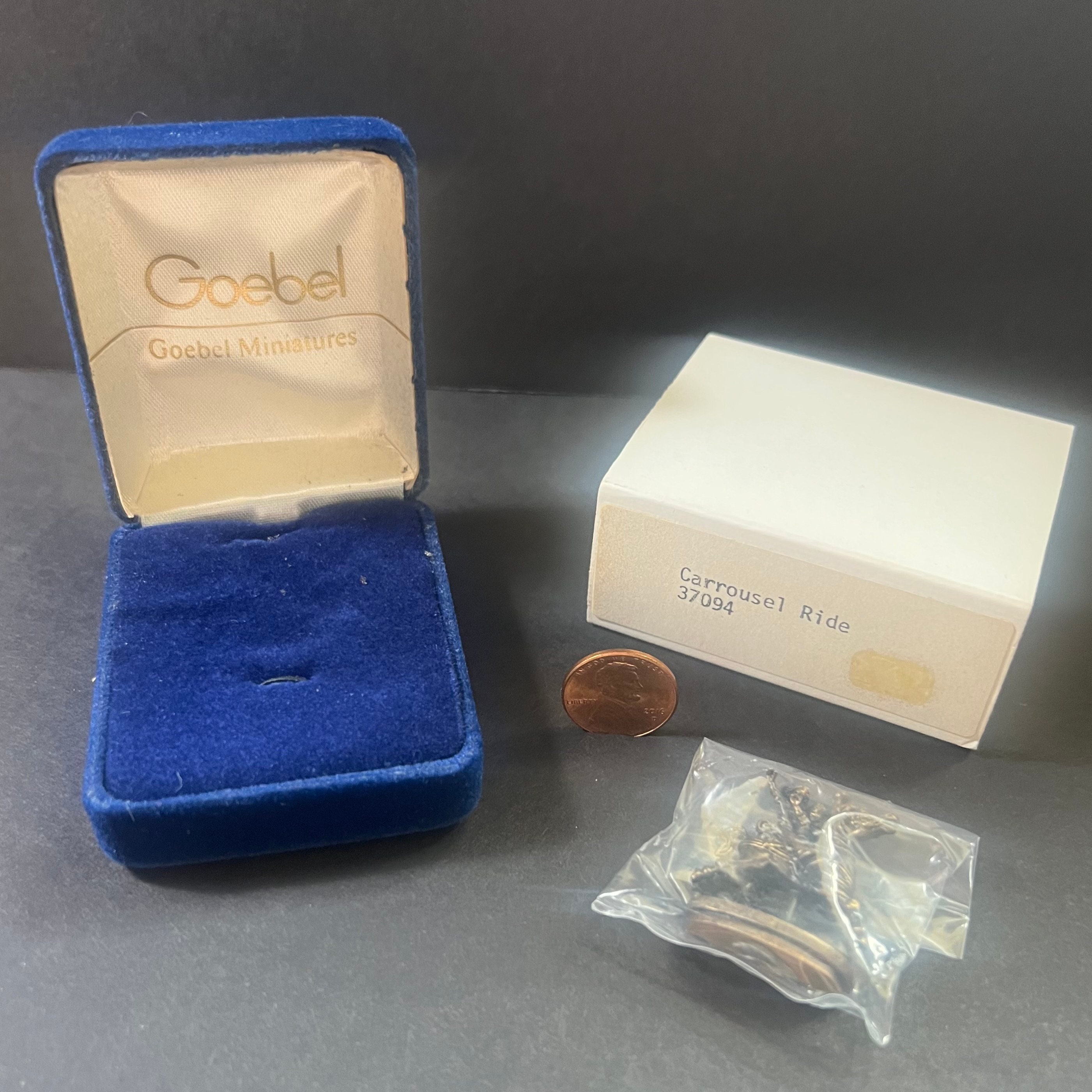 Vintage Goebel Olszewski Bronze Miniature carousel Ride 1.5 Tall ...