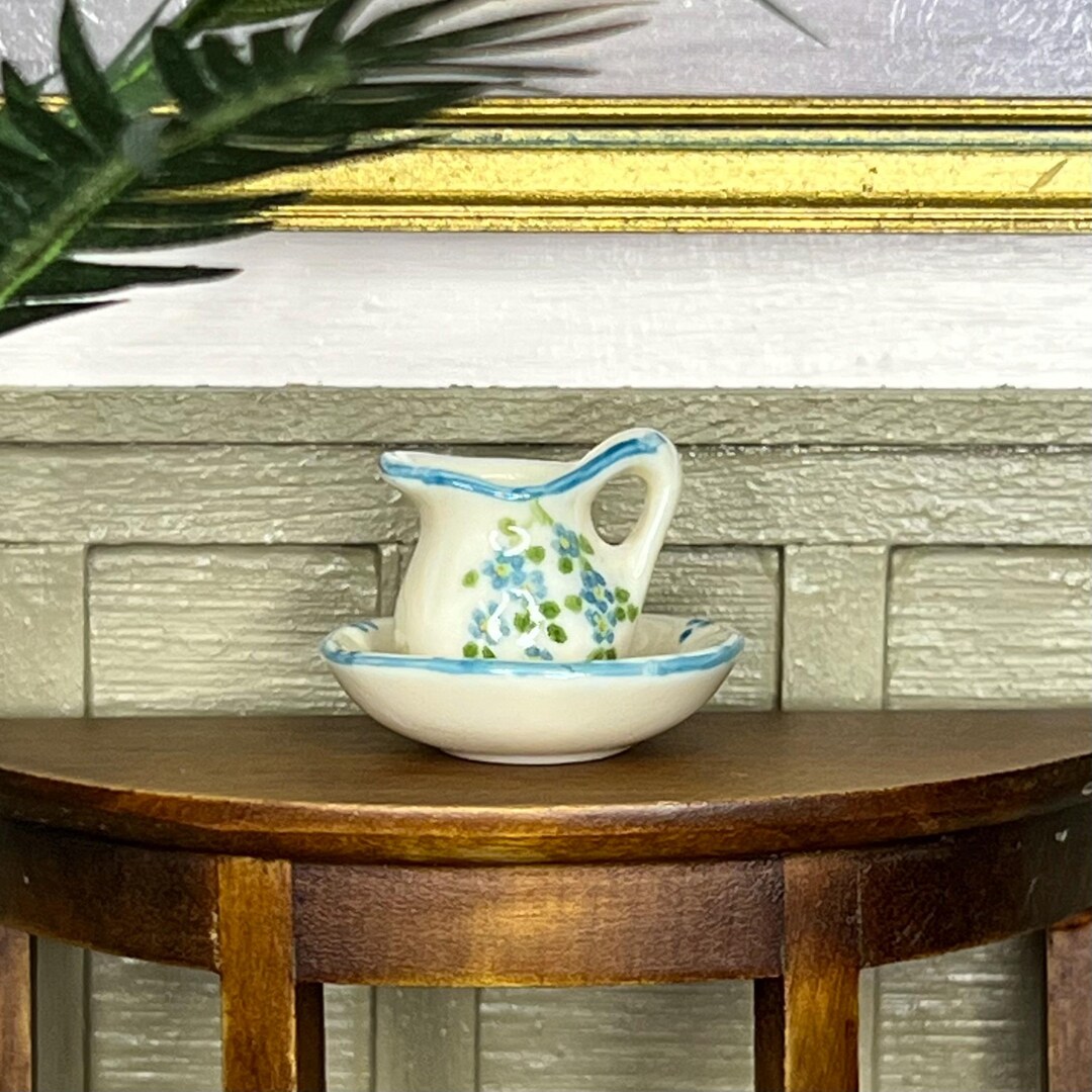 Vintage 1989 Jean Ward Pitcher and Basin - 1:12 Scale Dollhouse ...