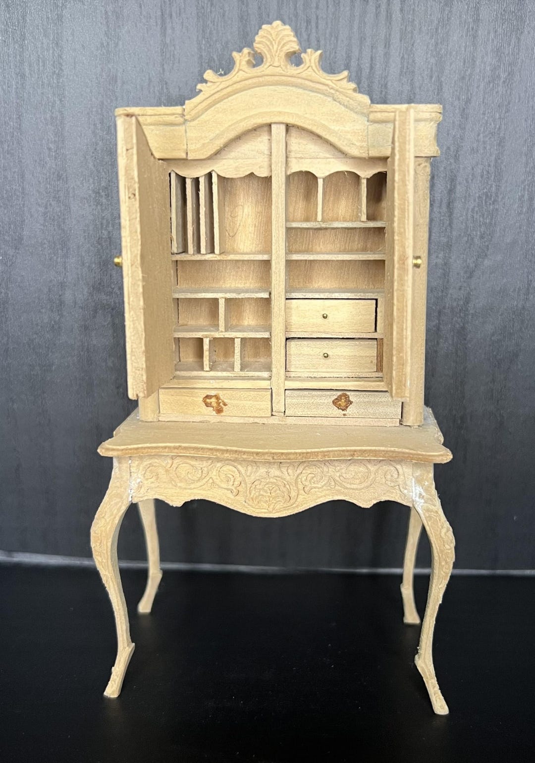 Bespaq Unfinished Lady’s Desk / Secretary – 1:12 Scale Dollhouse ...