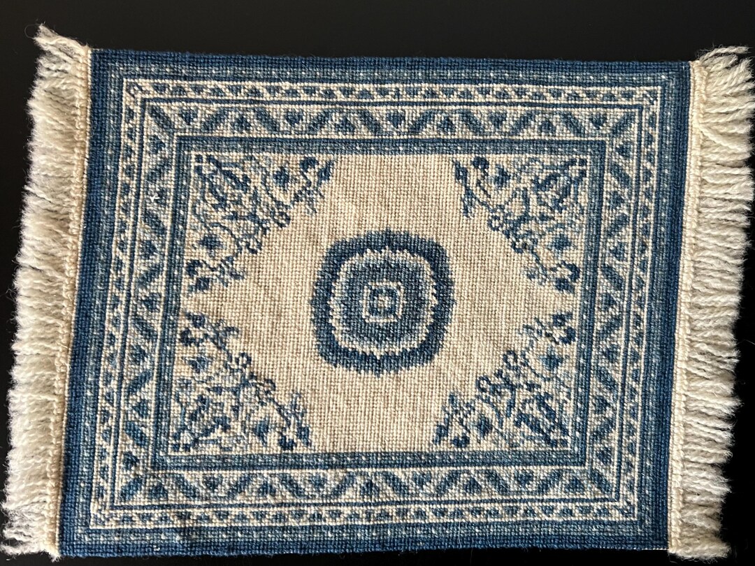 Vintage Needlepoint Oriental Dollhouse Carpet - 11" (L) X 7.5" (W) – 1:12 Scale Miniature - Etsy