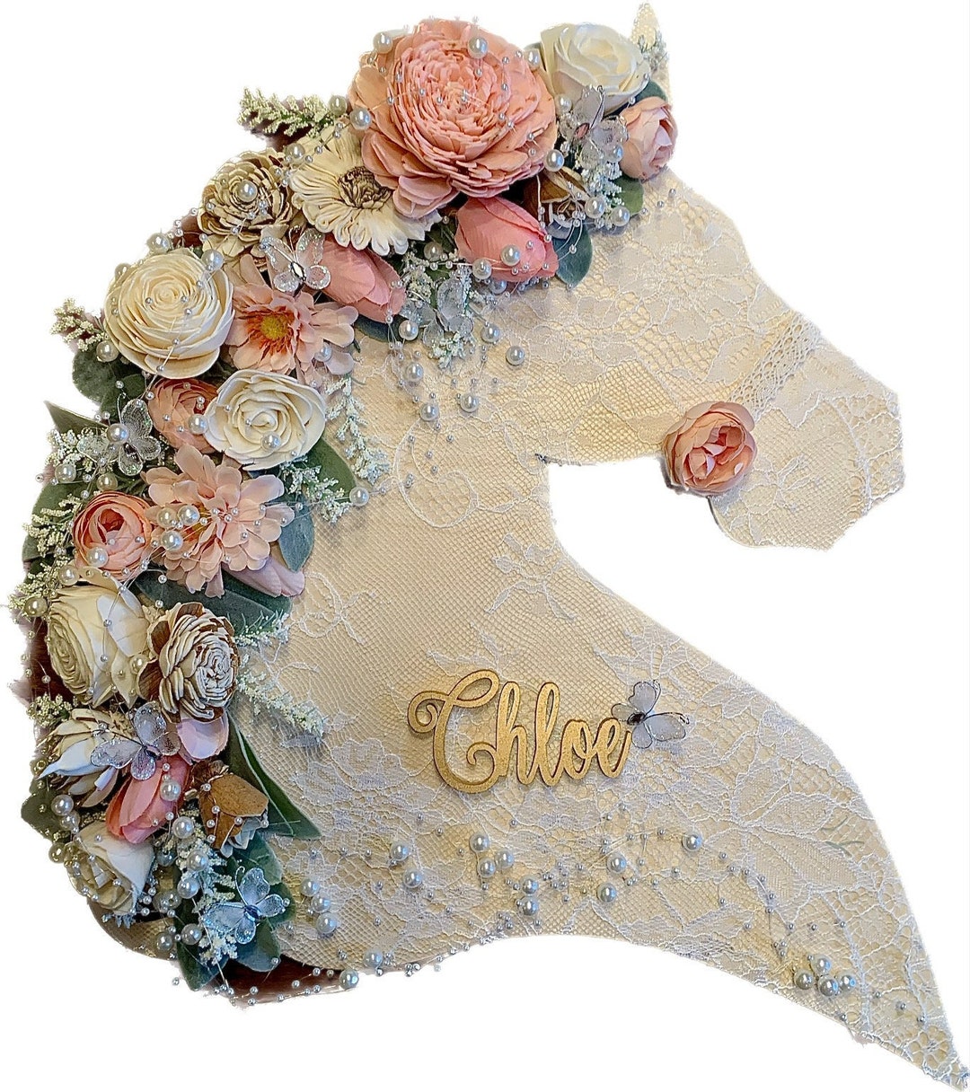 Light up Pony Wreath Decoration Pink Pony Art Horse Lover Gift - Etsy