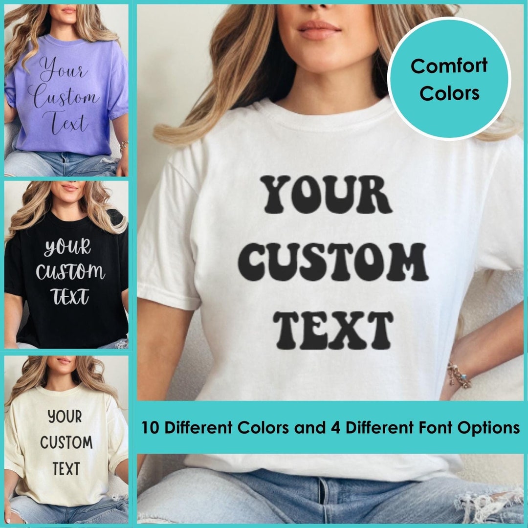 Custom Personalized Shirt With Text Customize Your Own Shirt Custom ...