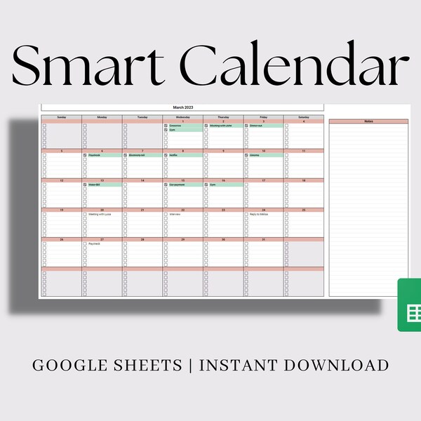 Smart Calendar - Etsy