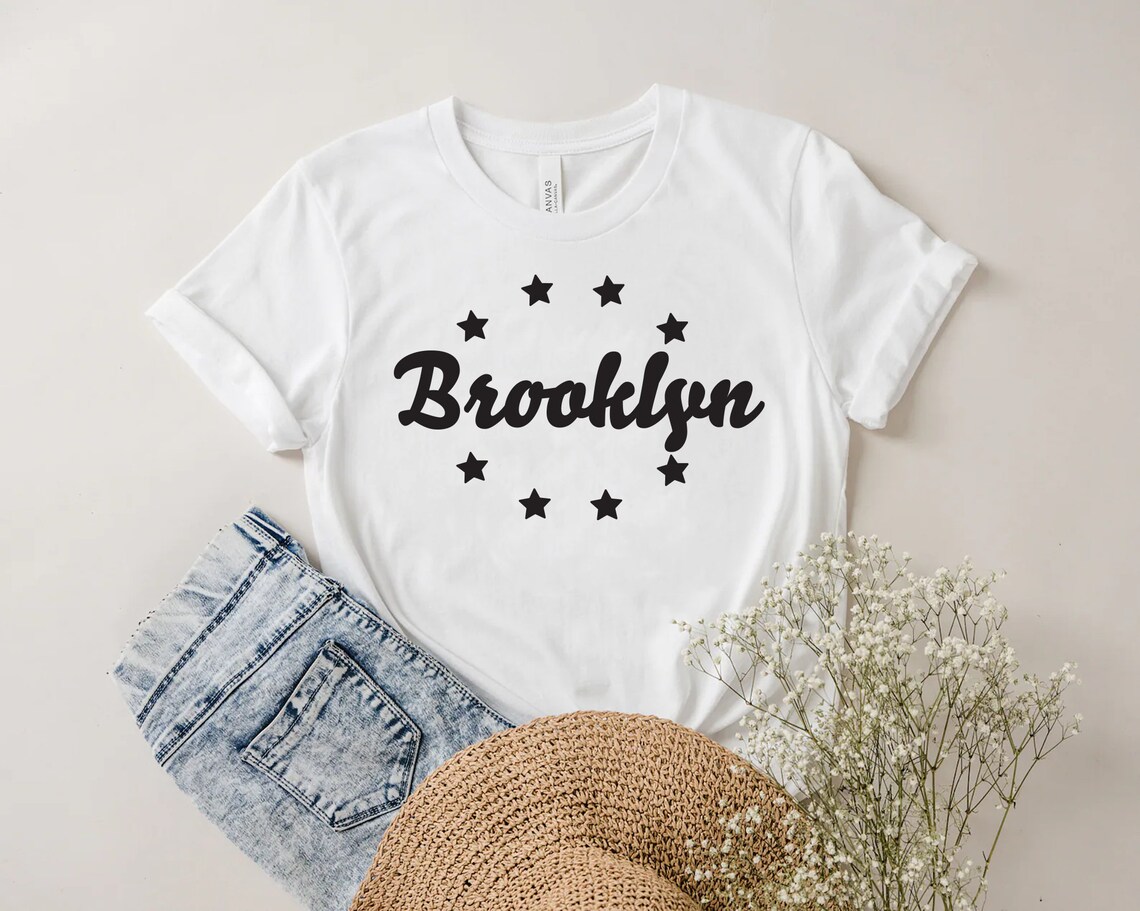 Brooklyn Stars Cursive Text, Svg Png Eps Dxf , Instant Download - Etsy