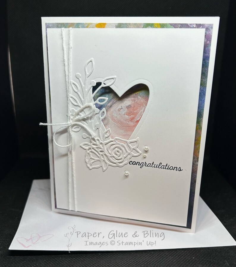 Heart Window “congratulations” Card - Etsy