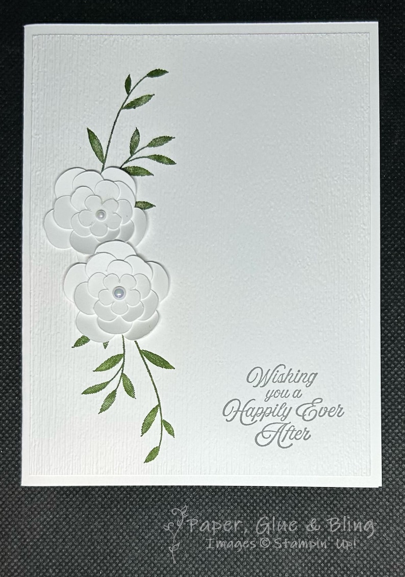 Simple White Wedding Card - Etsy