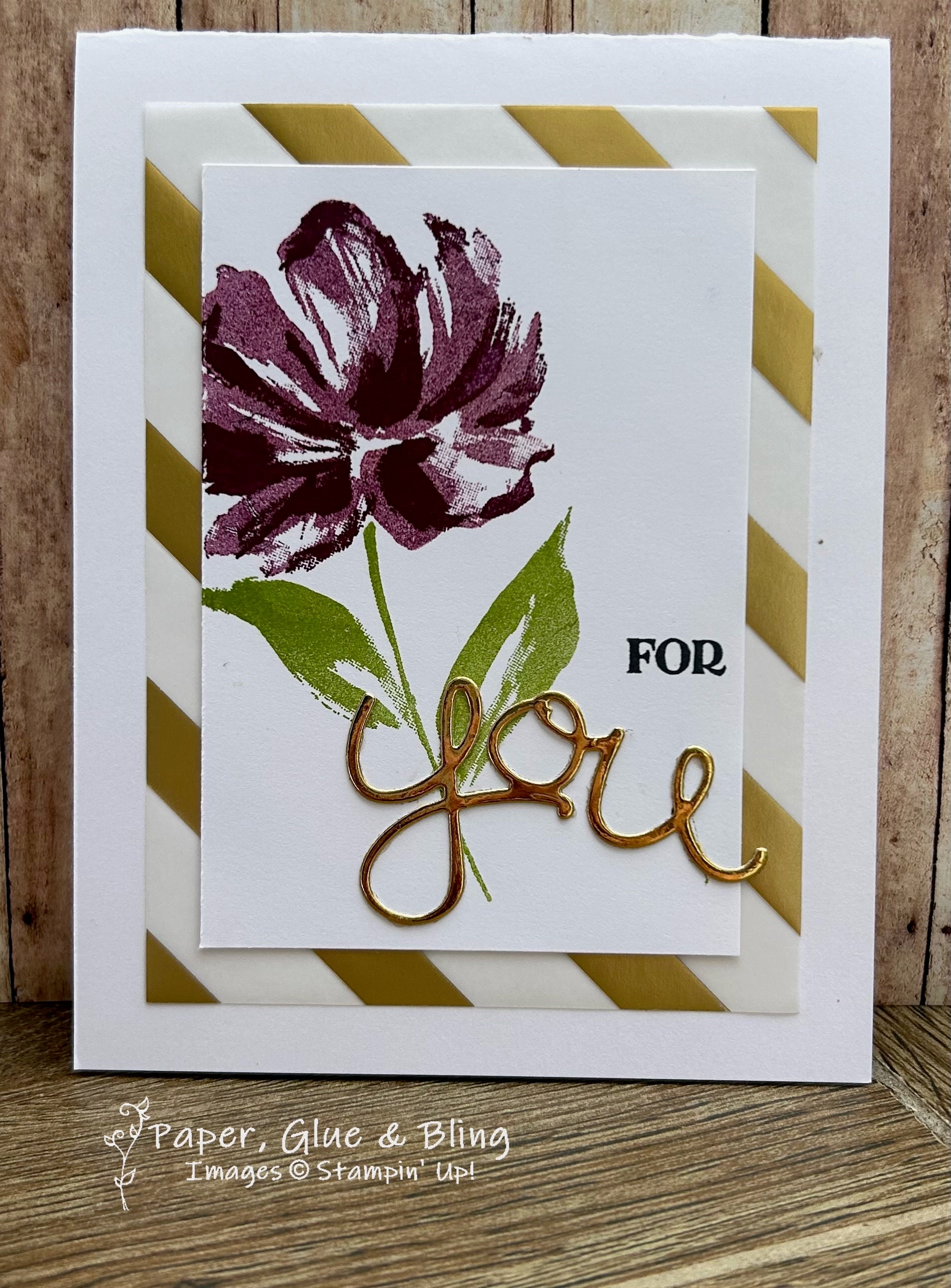 All Occasion Gold & Floral Card - Etsy