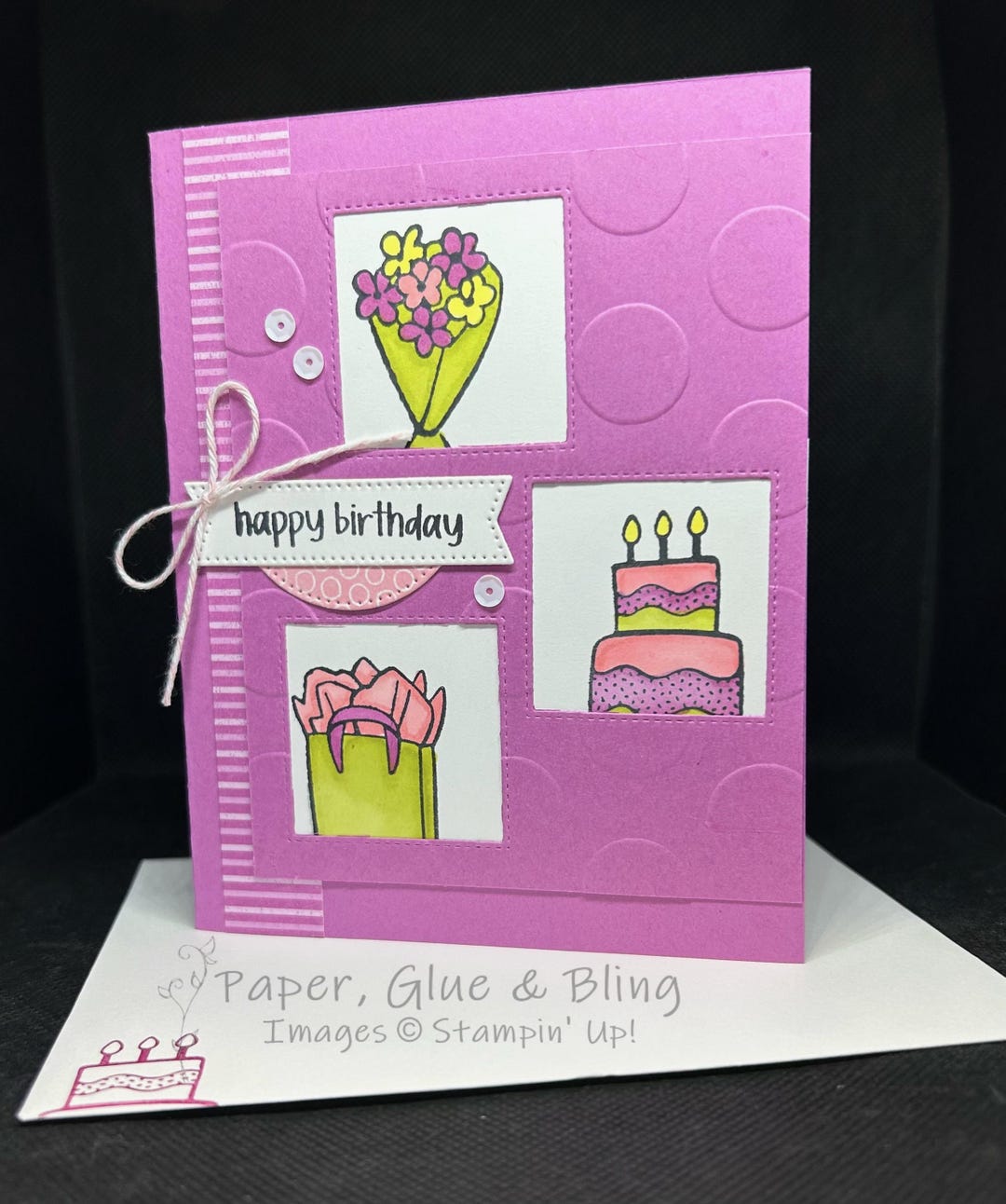 Purple Birthday Images Card - Etsy