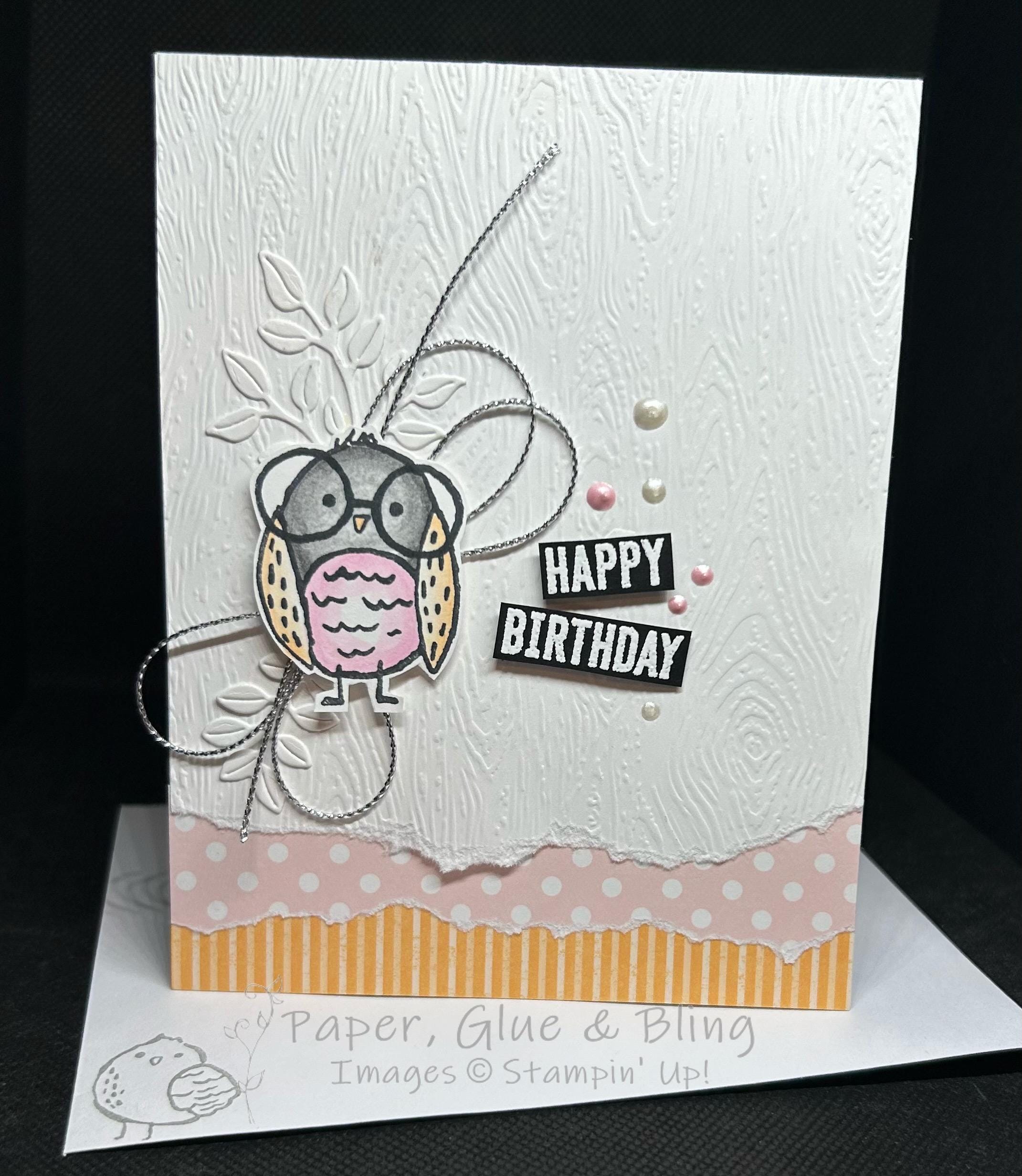 Owl Happy Birthday Card - Etsy