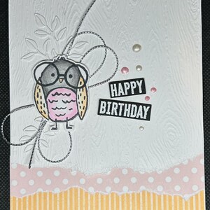 Owl Happy Birthday Card - Etsy