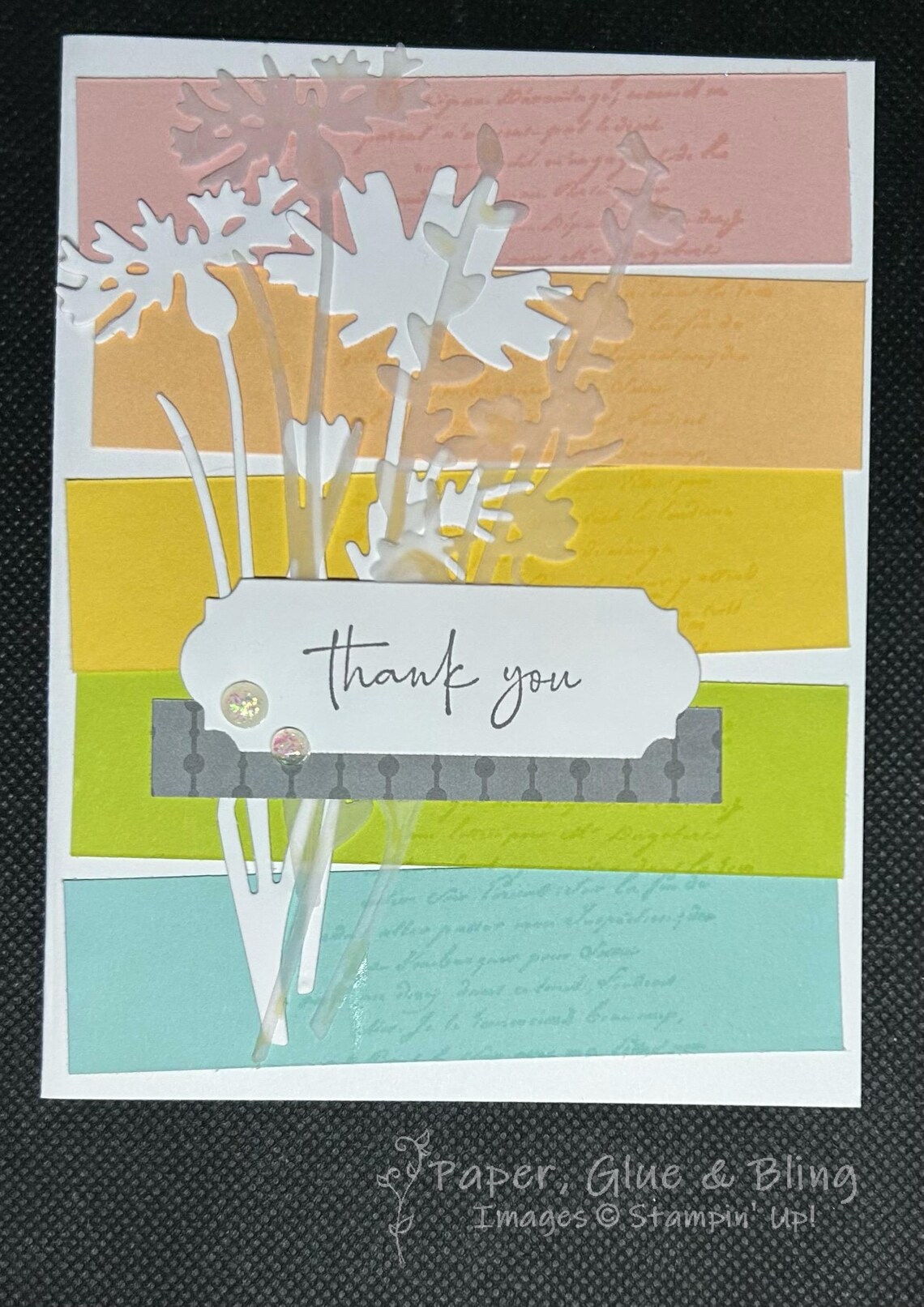 Pastel Color Block Thank You Card - Etsy