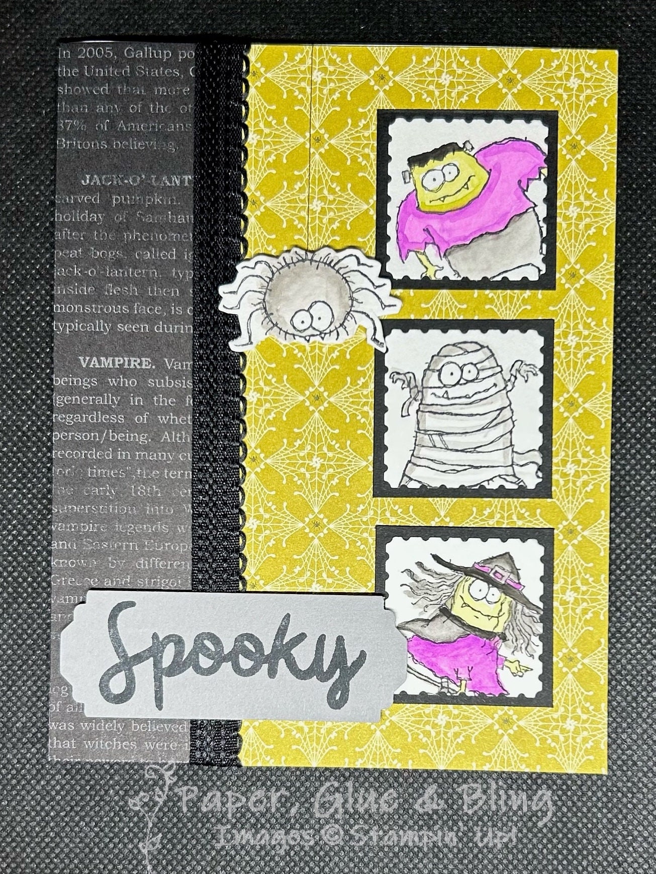 Spooky Characters Halloween Card - Etsy
