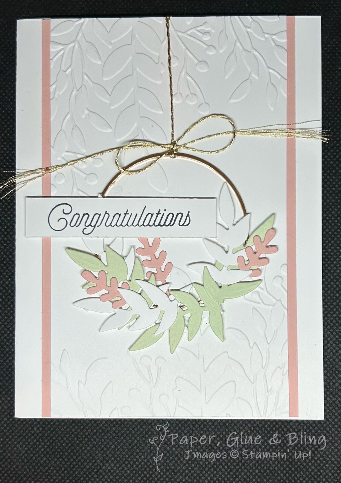 Hanging Wreath Congratulations Card - Etsy