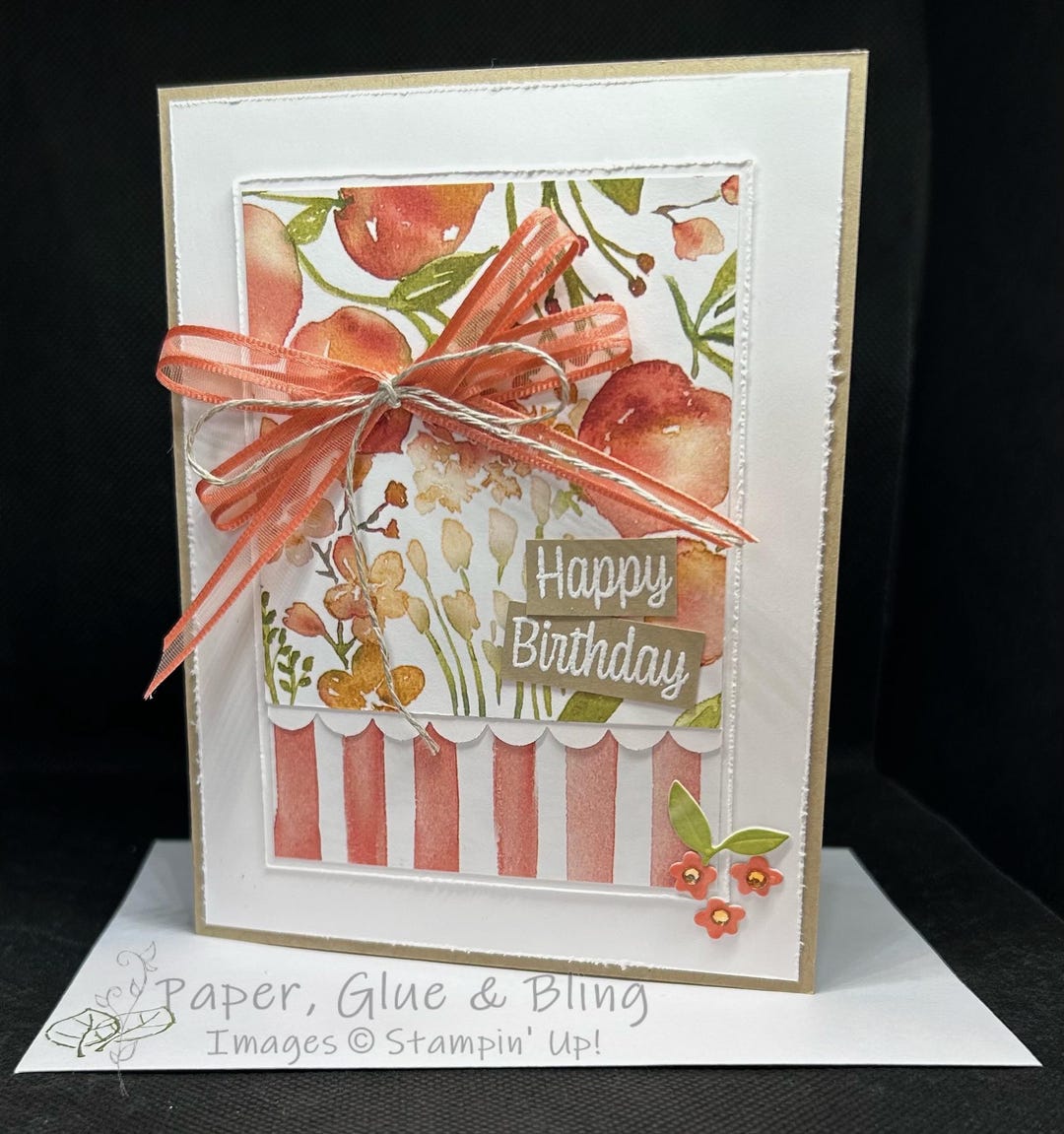 Peach Birthday Card - Etsy