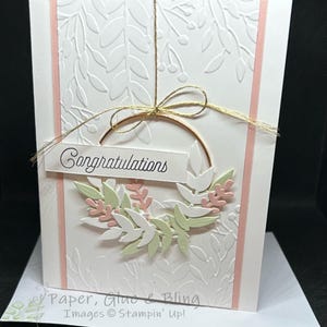 Hanging Wreath Congratulations Card - Etsy