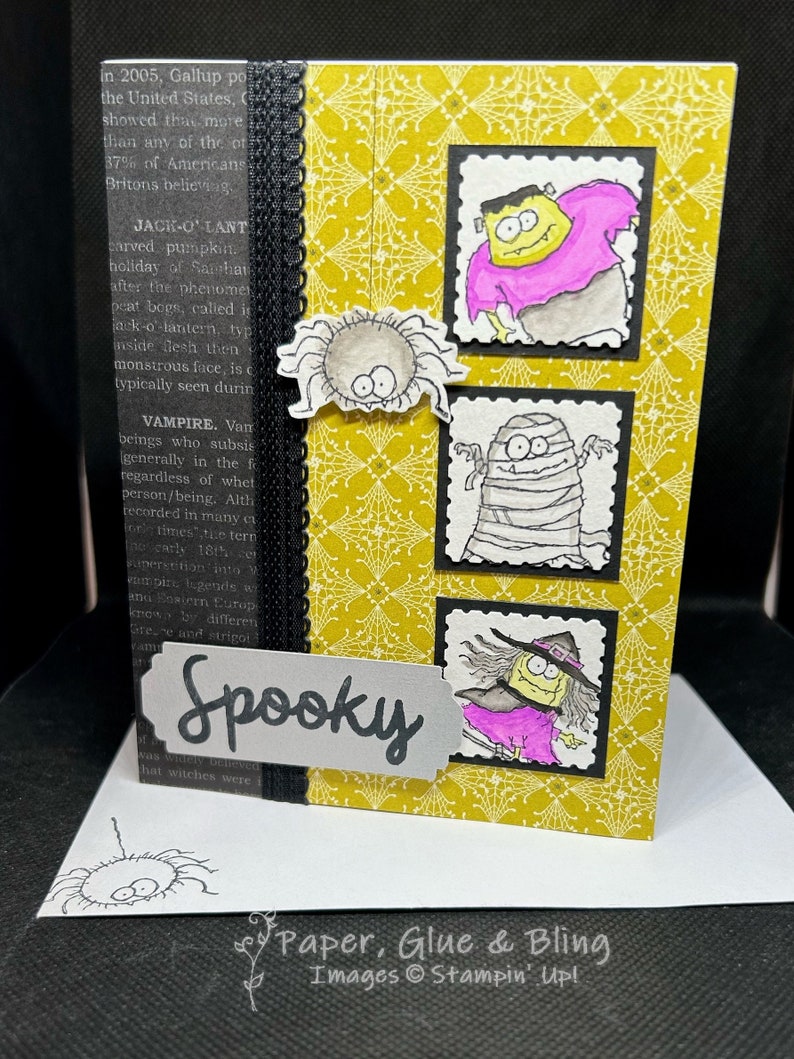 Spooky Characters Halloween Card - Etsy