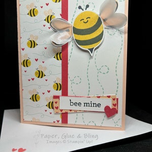 Valentine “bee Mine” Card - Etsy