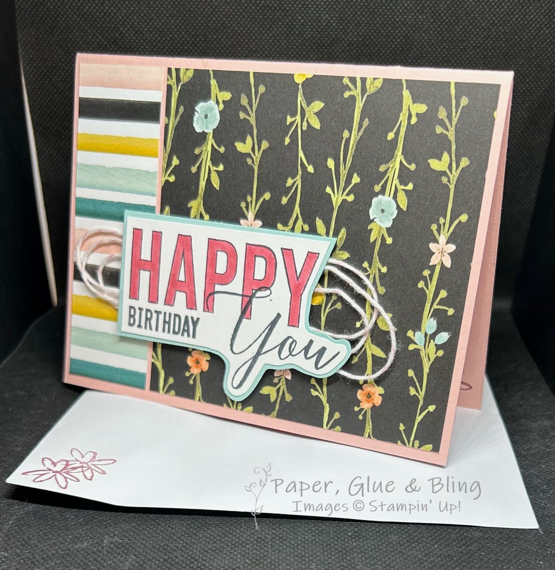 Block Letter Birthday Card - Etsy