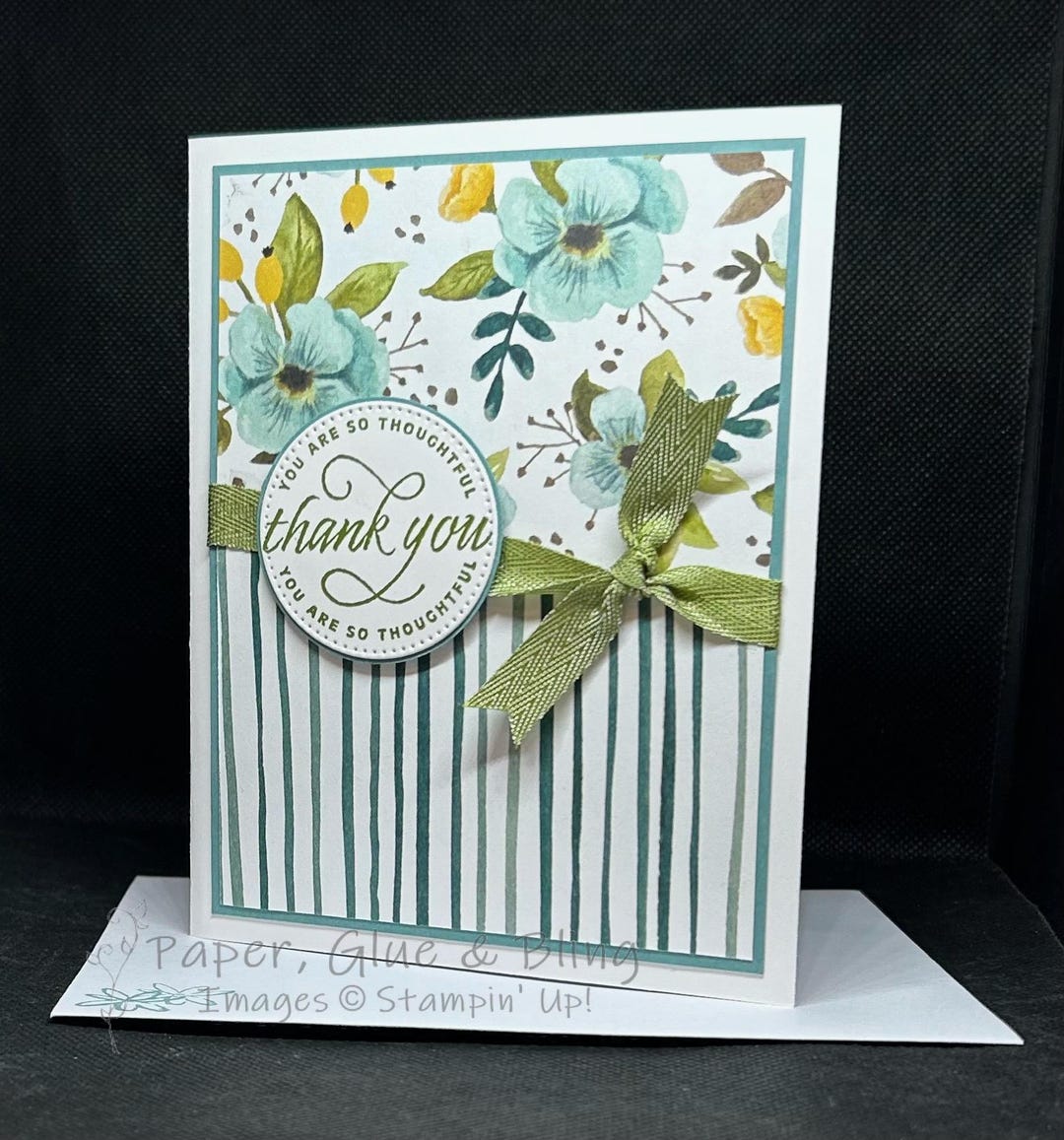 Circular Greeting Thank You Card - Etsy