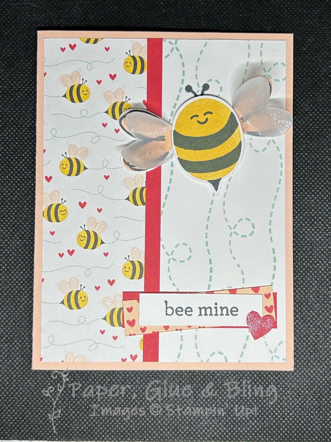 Valentine “bee Mine” Card - Etsy