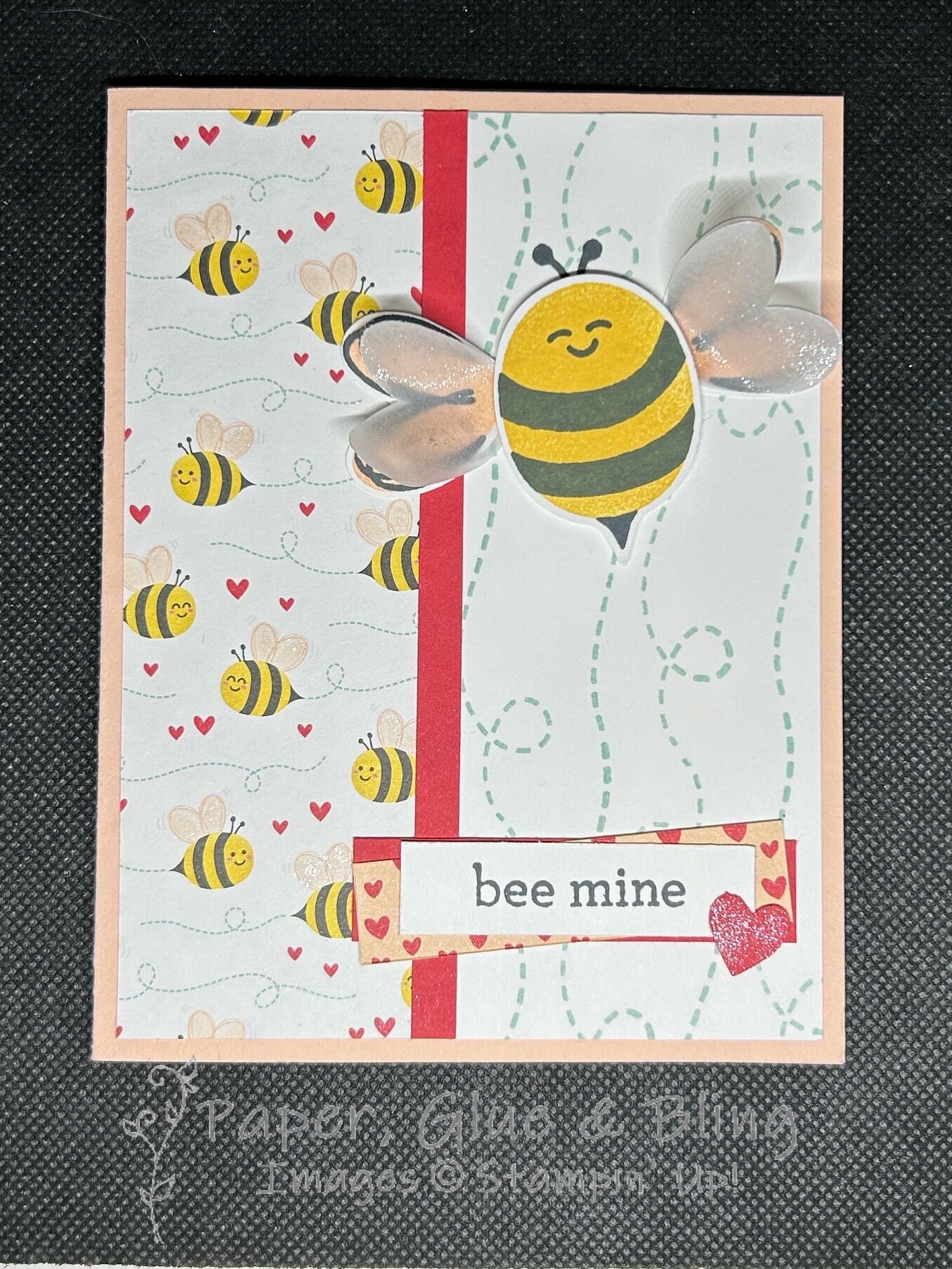 Valentine “bee Mine” Card - Etsy