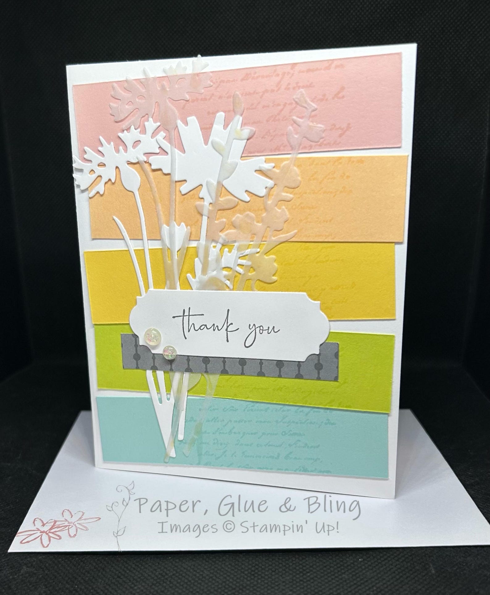 Pastel Color Block Thank You Card - Etsy