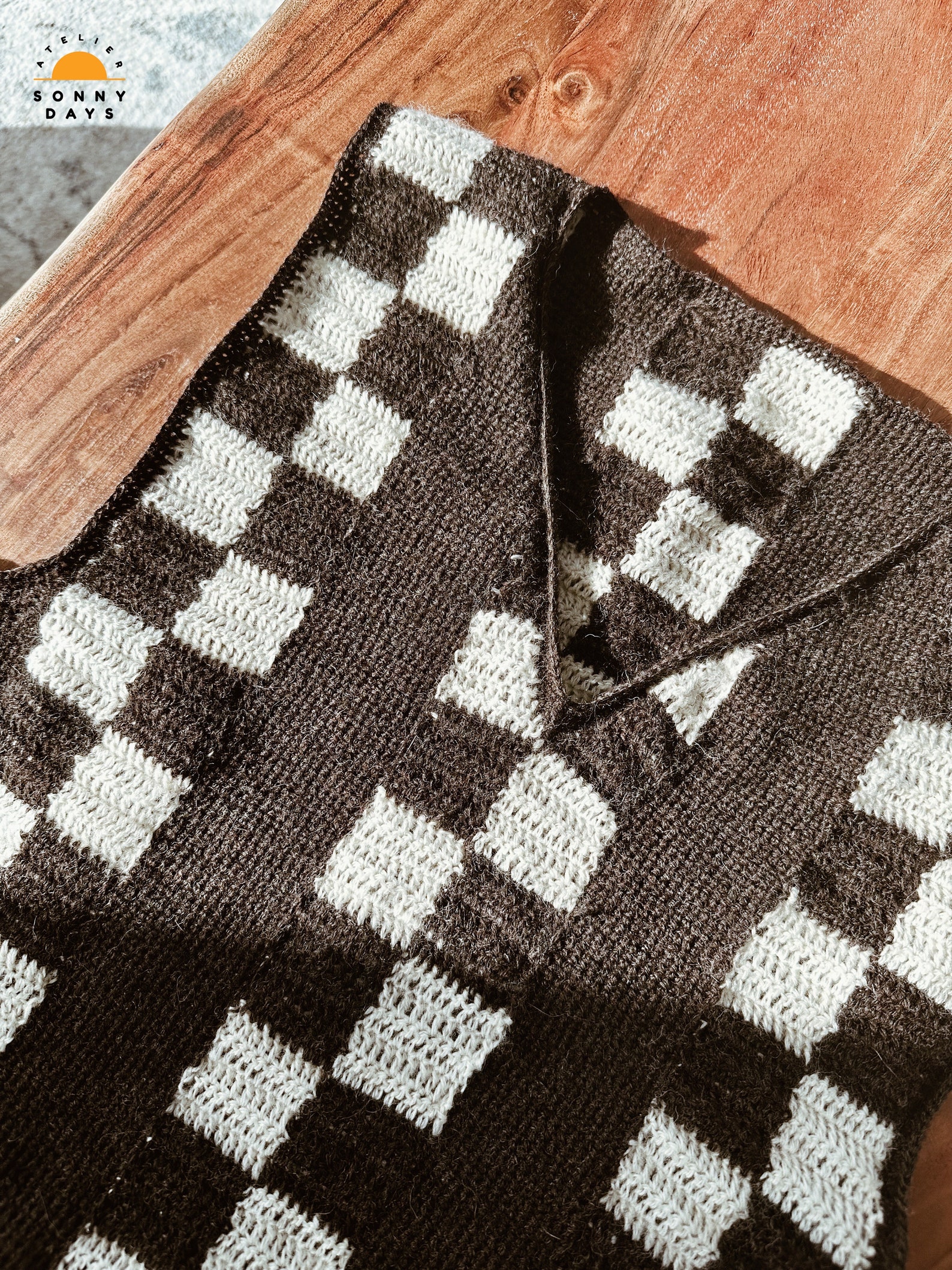 Wednesday Addams Checkered Vest Black and White Crochet Knit - Etsy Canada