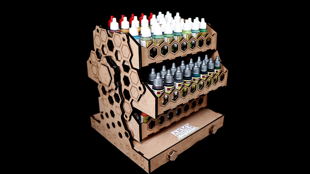 SVG Laser Files for Hobby Paint Storage Racks for the Army Painter ...