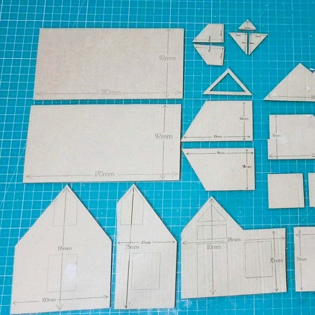 Miniature Stone & Log Cabin Template File Download - Etsy
