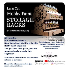 Laser Cut Hobby Paint Storage Rack Kit for Army Painter Paints - Etsy