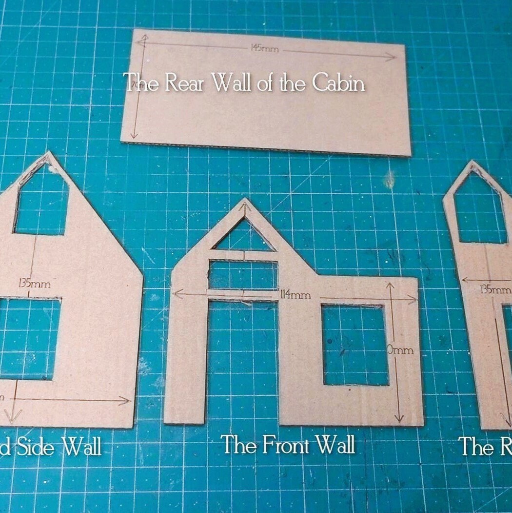 Miniature Stone & Log Cabin Template File Download - Etsy