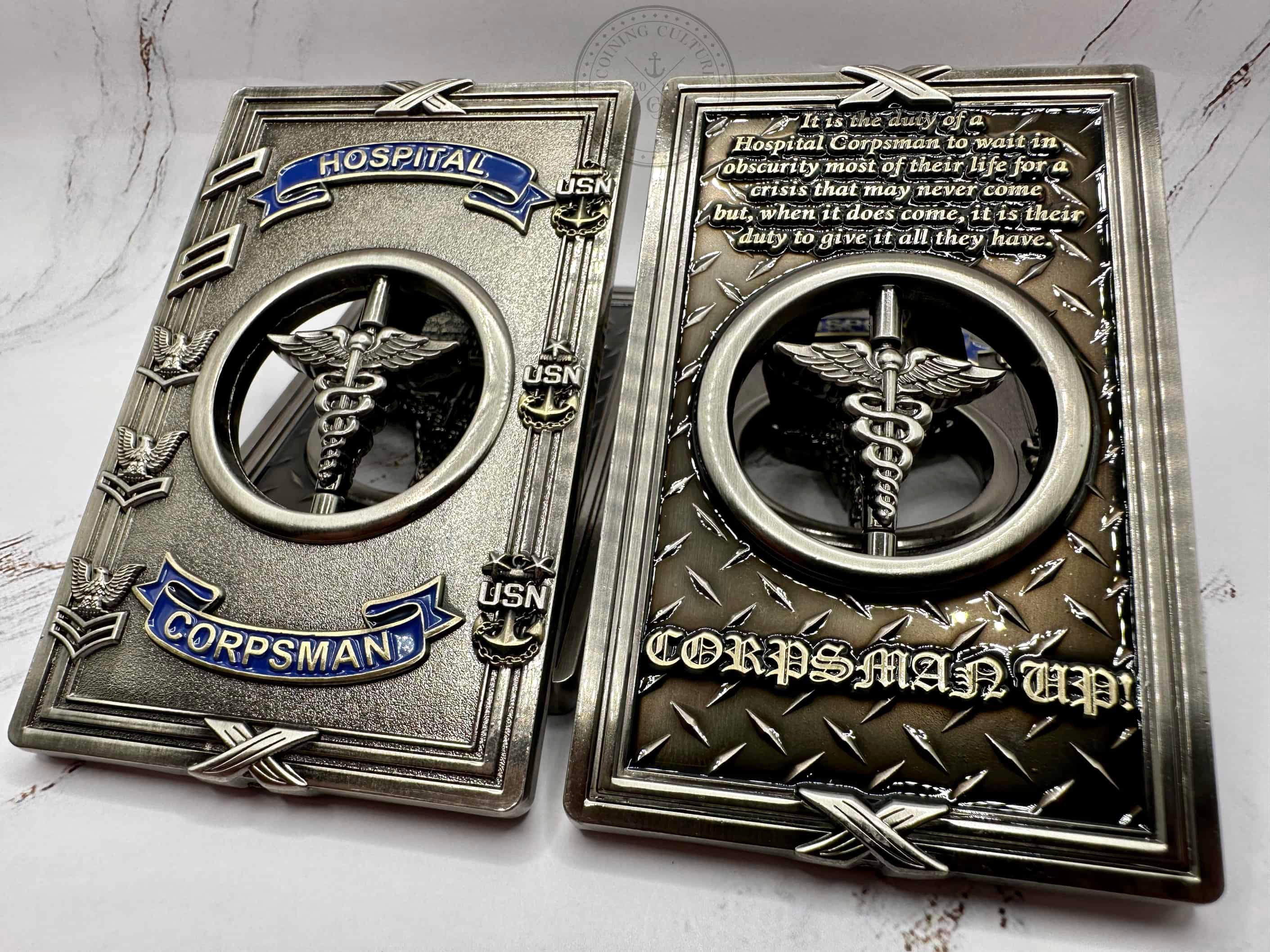 Navy Corpsman Challenge Coin Spinner - Etsy