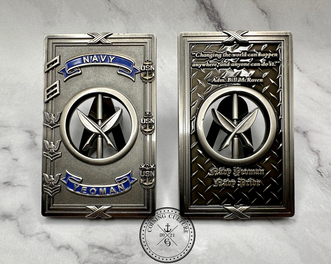 Navy Yeoman Challenge Coin Spinner - Etsy