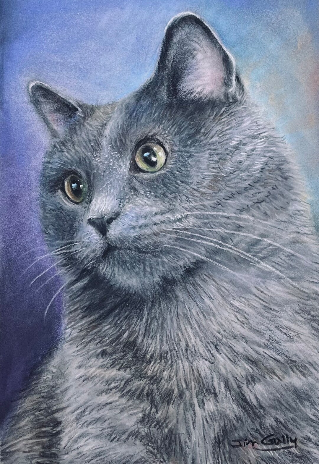 Custom Pastel Pet Portraits. Size 7 1/2 by 9 1/2 Mat Included - Etsy