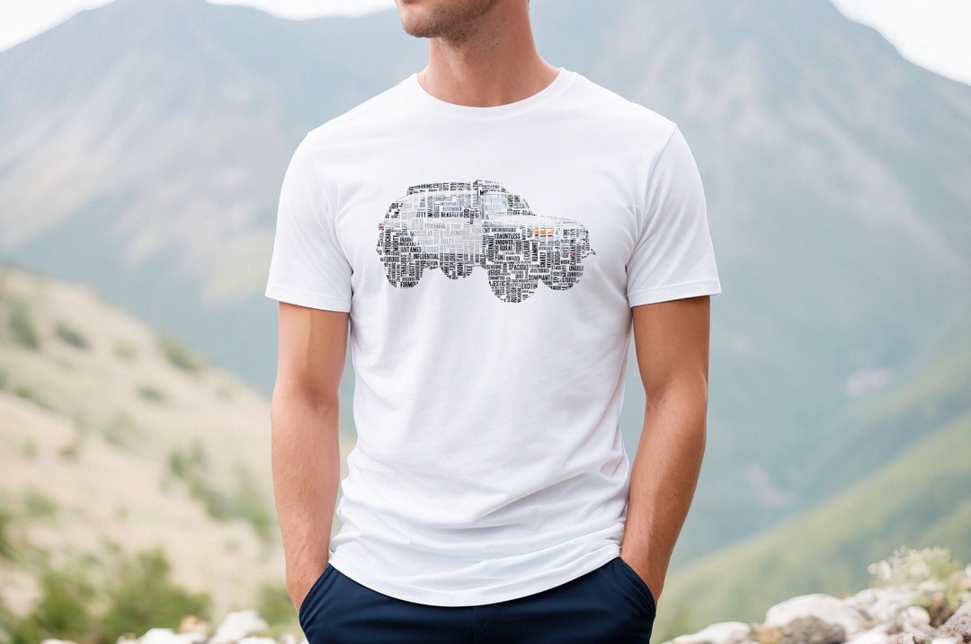White Offroad Toyota FJ Cruiser Wordart Shirt - Graphic Tee for ...