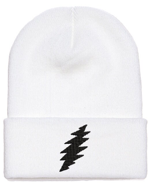 Grateful Dead Thunderbolt Embroidered Beanie With or Without Cuff - Etsy