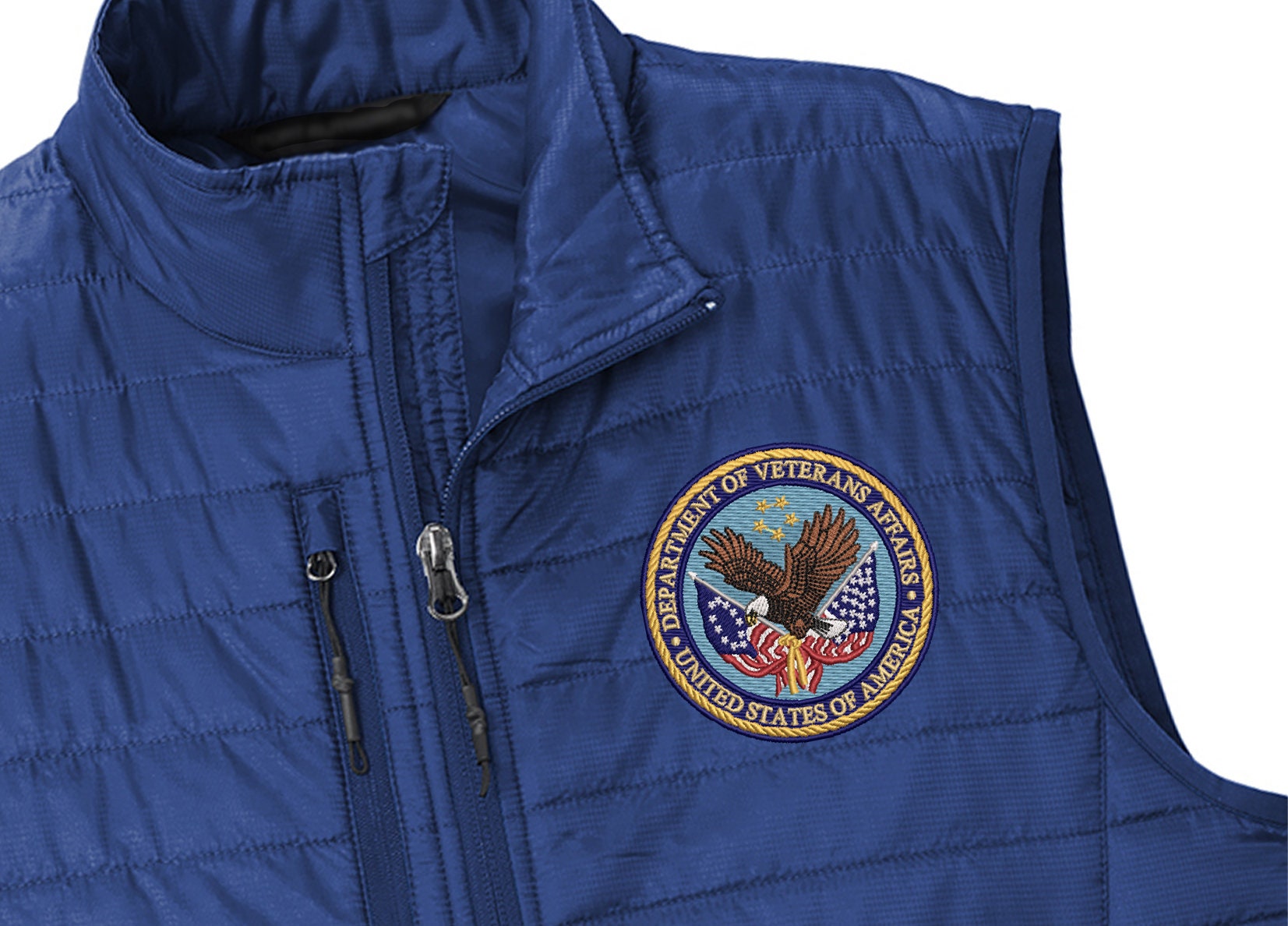 Department of Veterans Affairs Embroidered Insulated Puffy Vest With ...