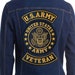 US Army Veteran or Retired Patch Set for Veterans Bikers Motorcycle ...