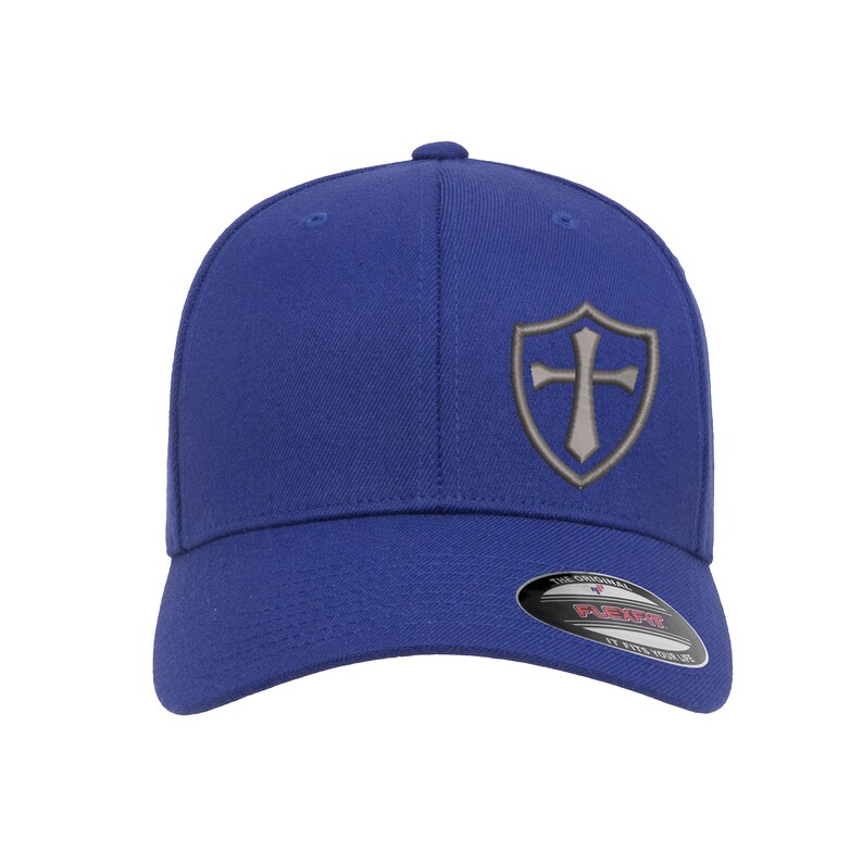 Crusader Cross Military Logo Embroidered Flexfit Fitted Hat - Etsy