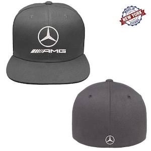 Mercedes-benz AMG Logo Embroidered Front Back Flexfit Fitted Black Ball ...