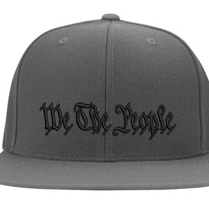 We the People Constitution Script Patriotic Embroidered Flexfit Fitted ...